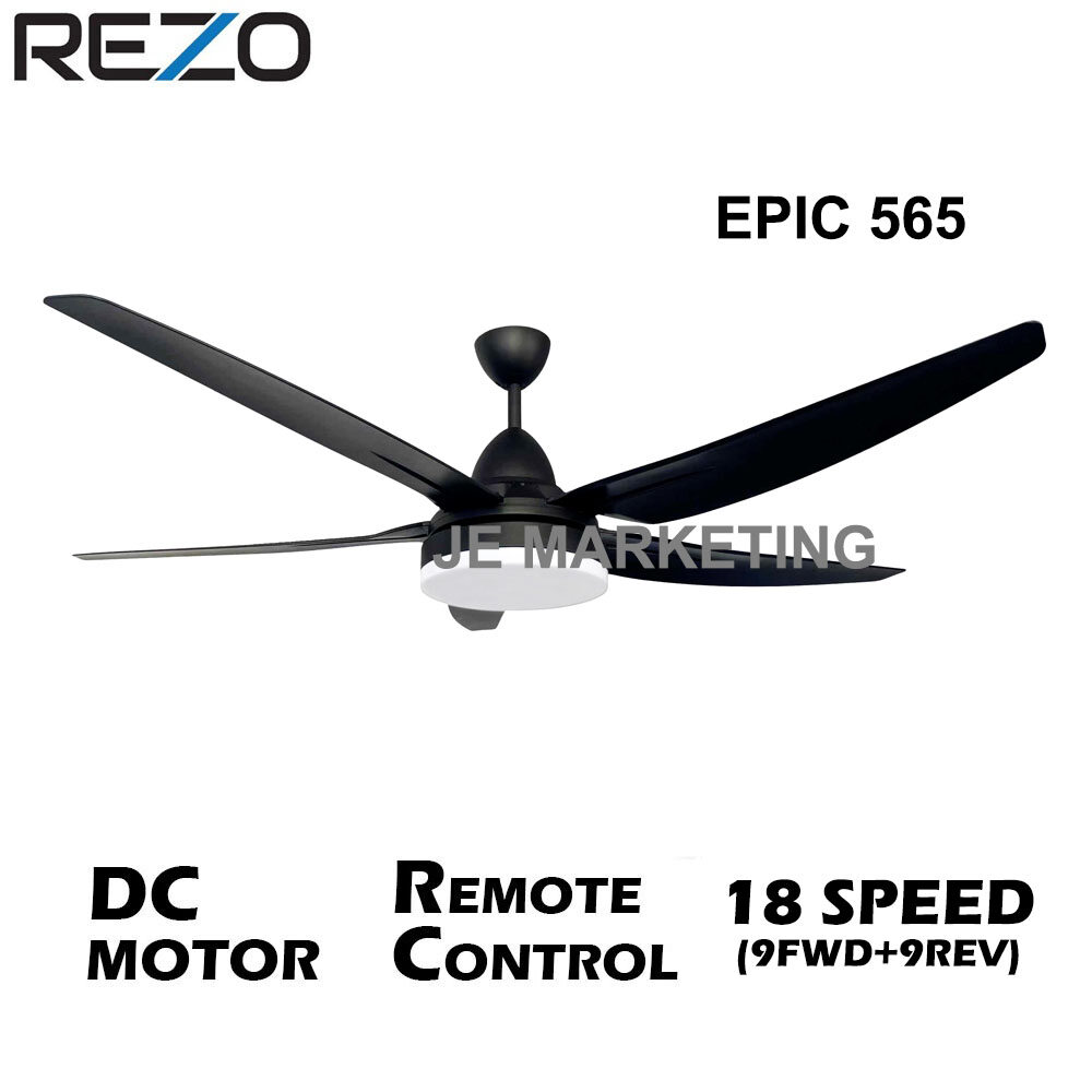 REZO 56" REMOTE CONTROL CEILING FAN WITH LED LIGHT WIZZ 565/ ERA 565 ...