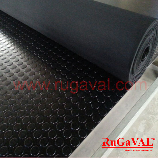Round Stud Rubber Mat I Size:4.5mm(Thk) I Airport Mat I Rubber Floor ...