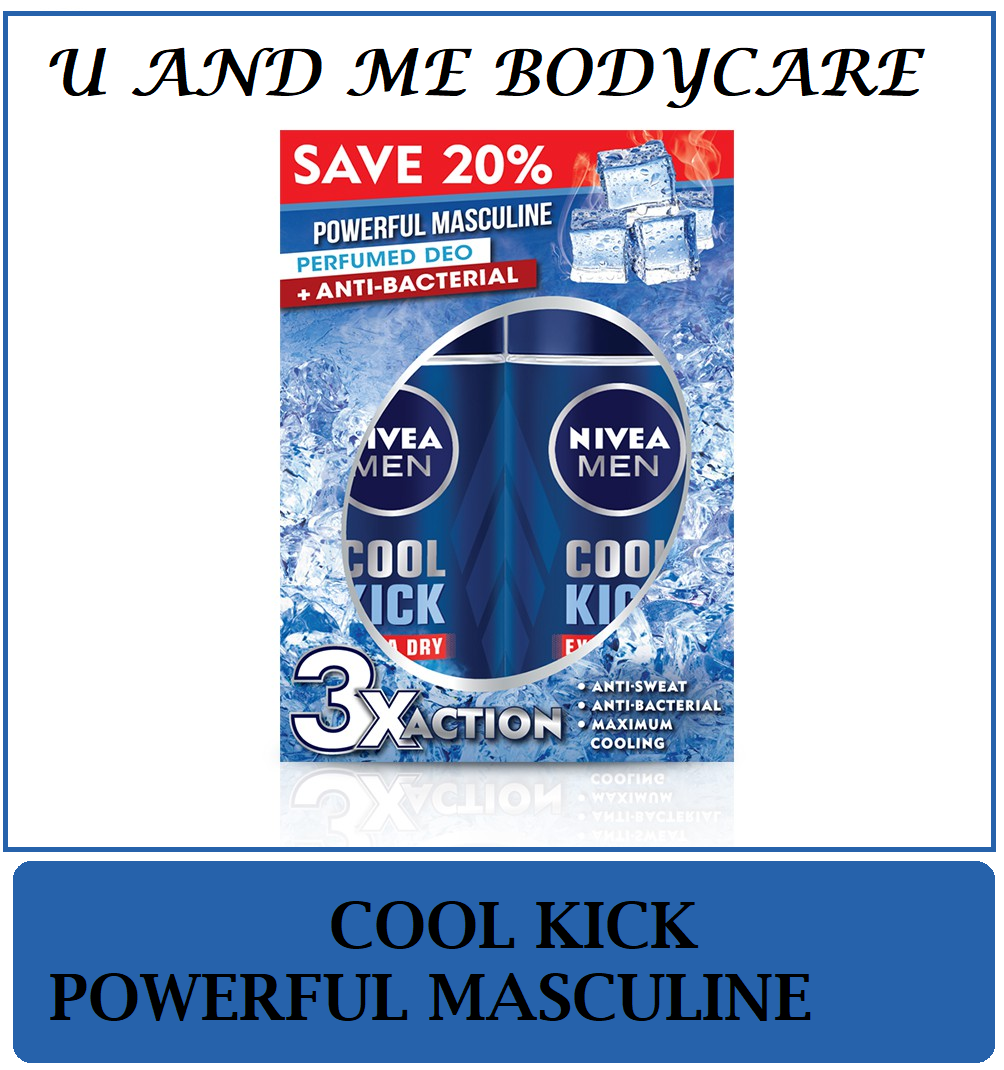 Nivea Men Deodorant Roll On Cool Kick Perfume Deo 2x50ml | Lazada