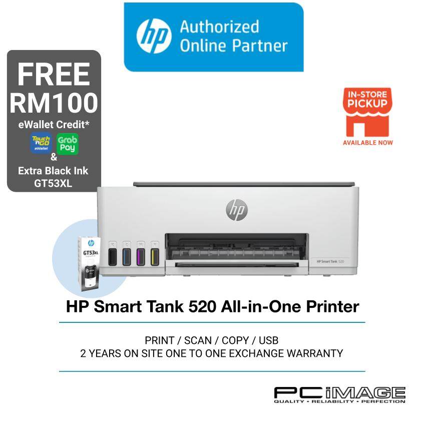 HP SMART TANK 520 A4 COLOR INKJET ALL-IN-ONE PRINTER PRINT/SCAN/COPY/2 ...