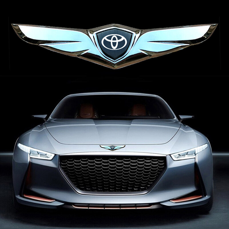 LCX 3D Metal Wings Car Front Head Cover Hood Logo Sticker Modified Car ...