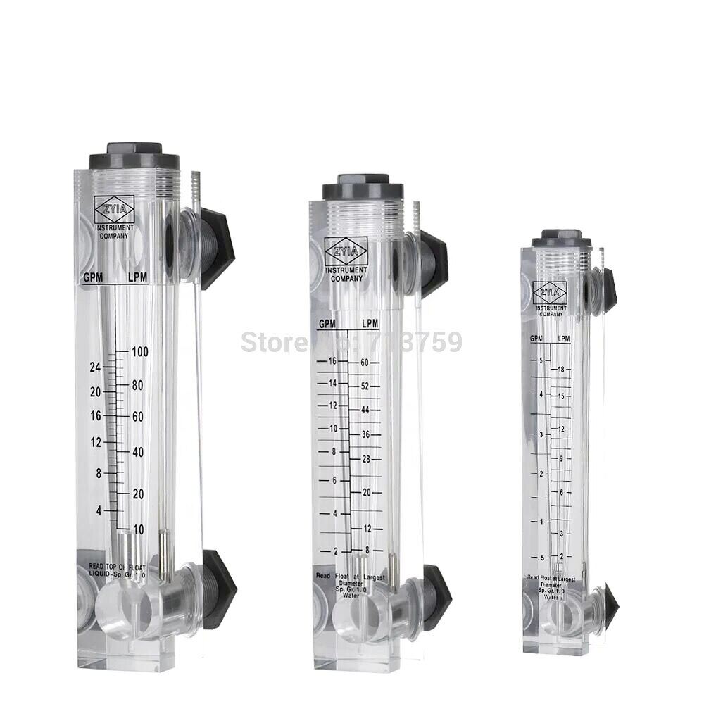 Flow Meter LZM-15J 20J 25J แผงอะคริลิคติดตั้งน้ำ Flow Liquid Rotameter ...