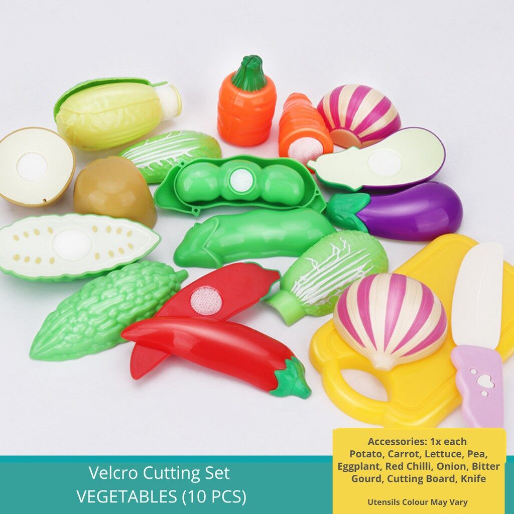 Wawacastle Velcro Fruit and Vegetables Kitchen Cutting Game Child Kids ...