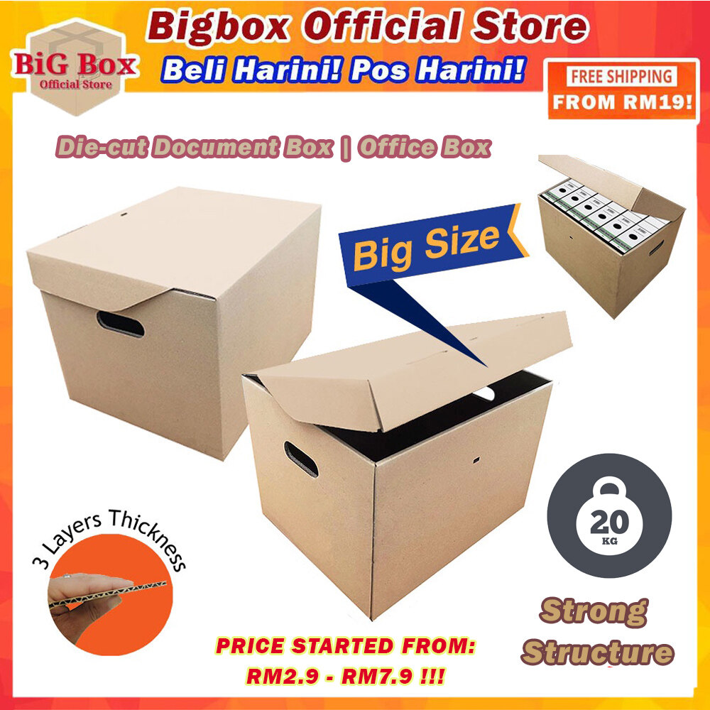 Storage Box Die-Cut Box Moving Box Document File Box Office Kotak ...