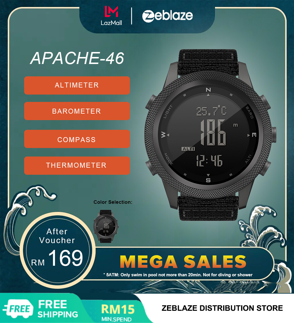 (100% Genuine) NORTH EDGE APACHE-46 Sports Waterproof Altimeter ...