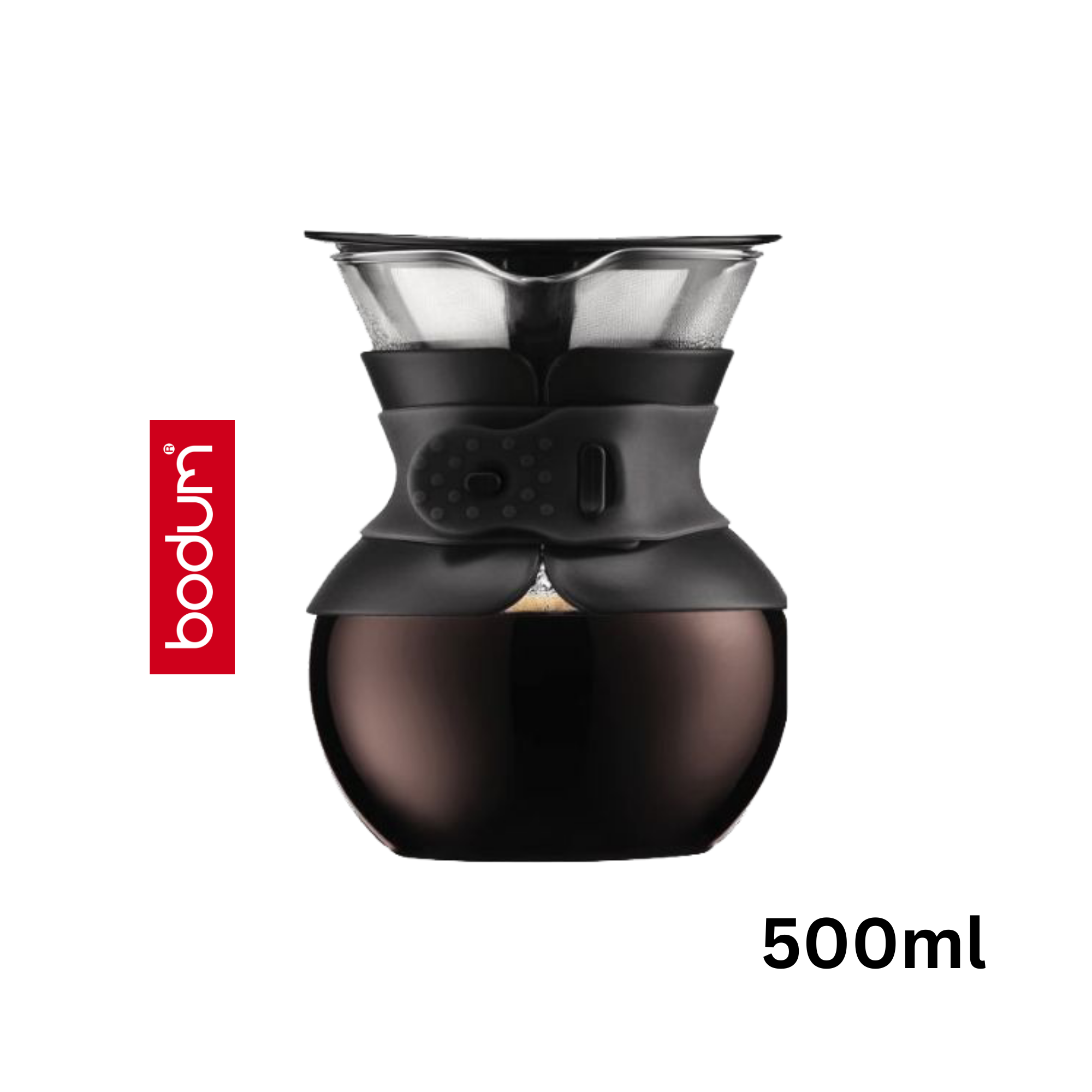 BODUM Pour Over Coffee Maker, 500 ml, Black / White / Cork Band | Lazada