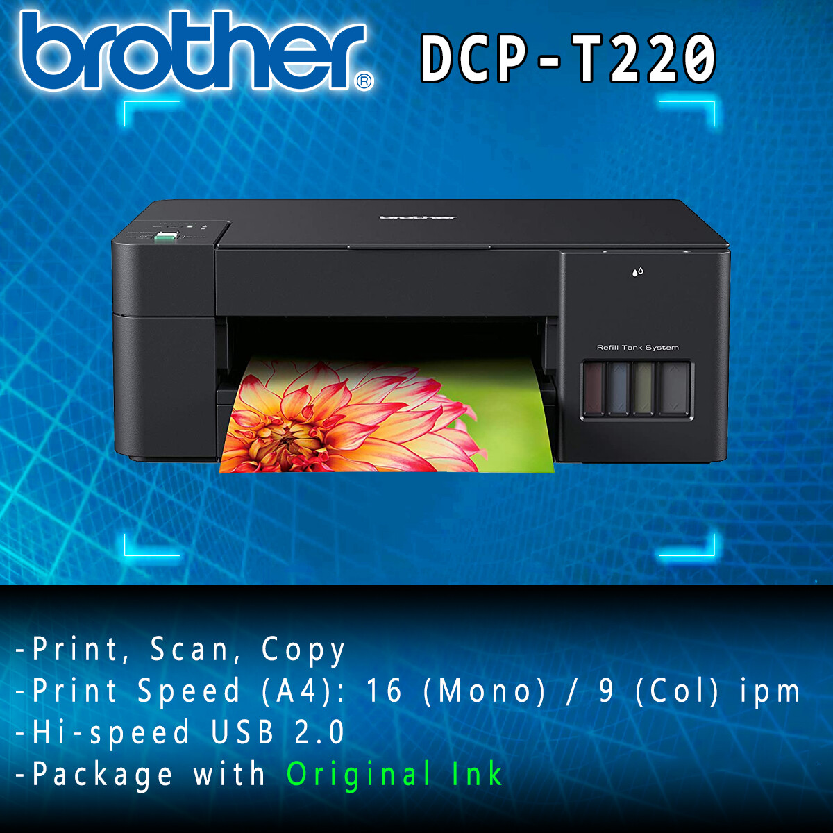 Brother DCP-T220 3-IN-1 (Print,Scan,Copy) Ink Tank Printer | Lazada