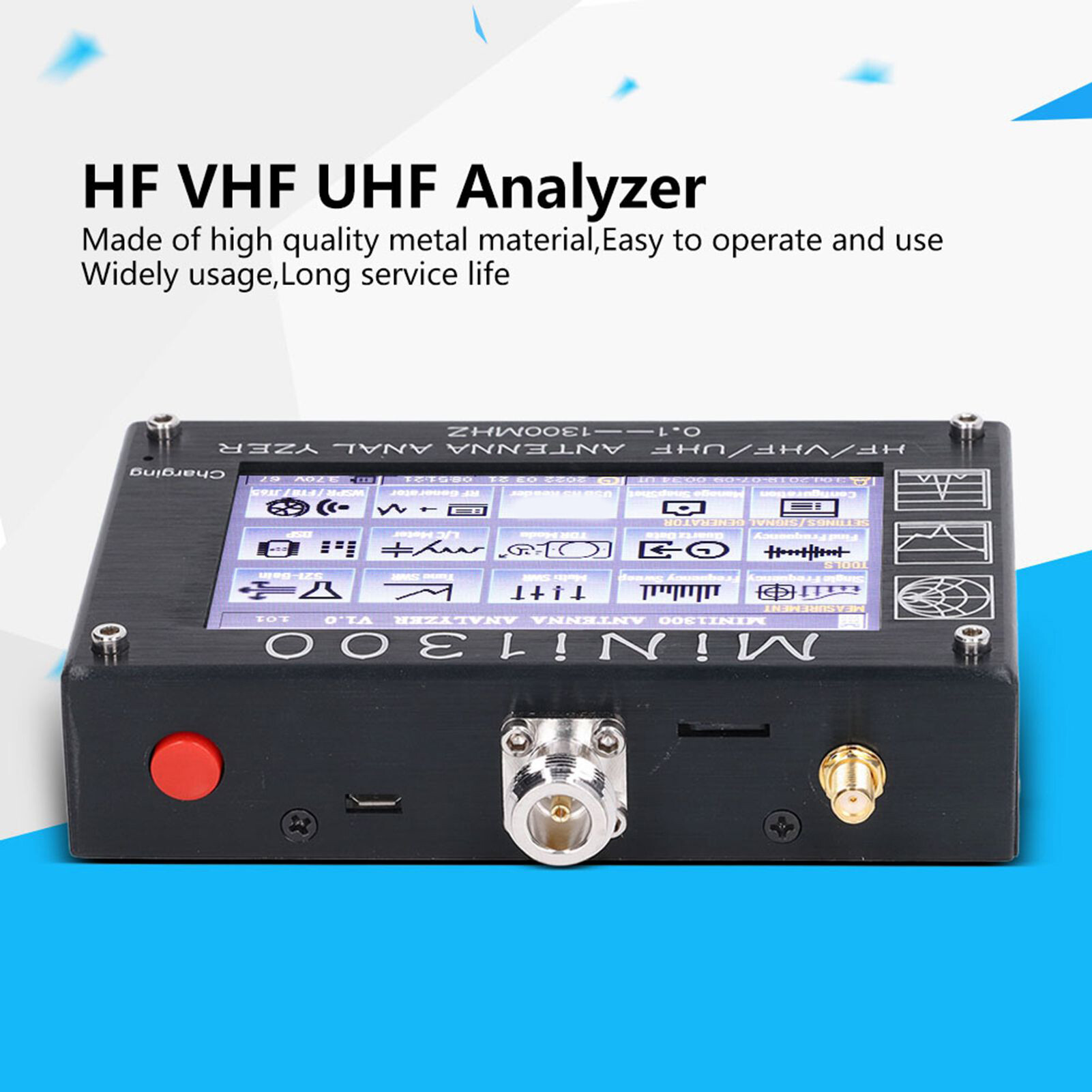 Network Analyzer Antenna Analyzer HF VHF UHF with Built in Lithium ...