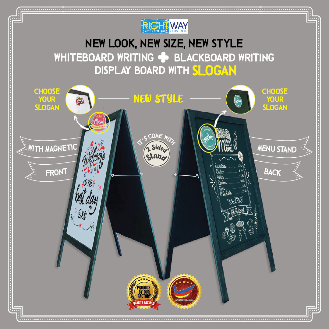 BIG SALE! Whiteboard Writing + Blackboard Writing Display Board | Its ...