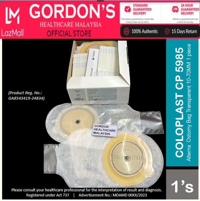 COLOPLAST CP 5985 ALTERNA Ostomy Bag Transparent 10-70MM Maximum 1 piece open 康乐保CP13796造口袋透明10 ...