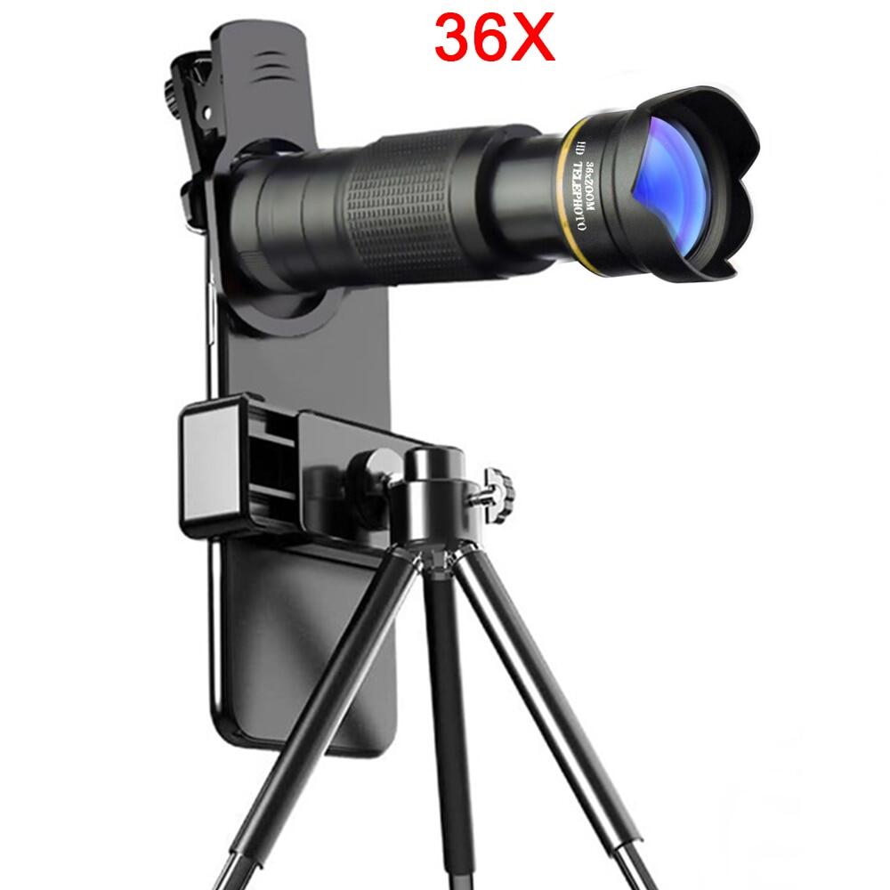 48X 36X 4K HD Telescope for Cell Phone Mobile Telephone Camera Lens ...