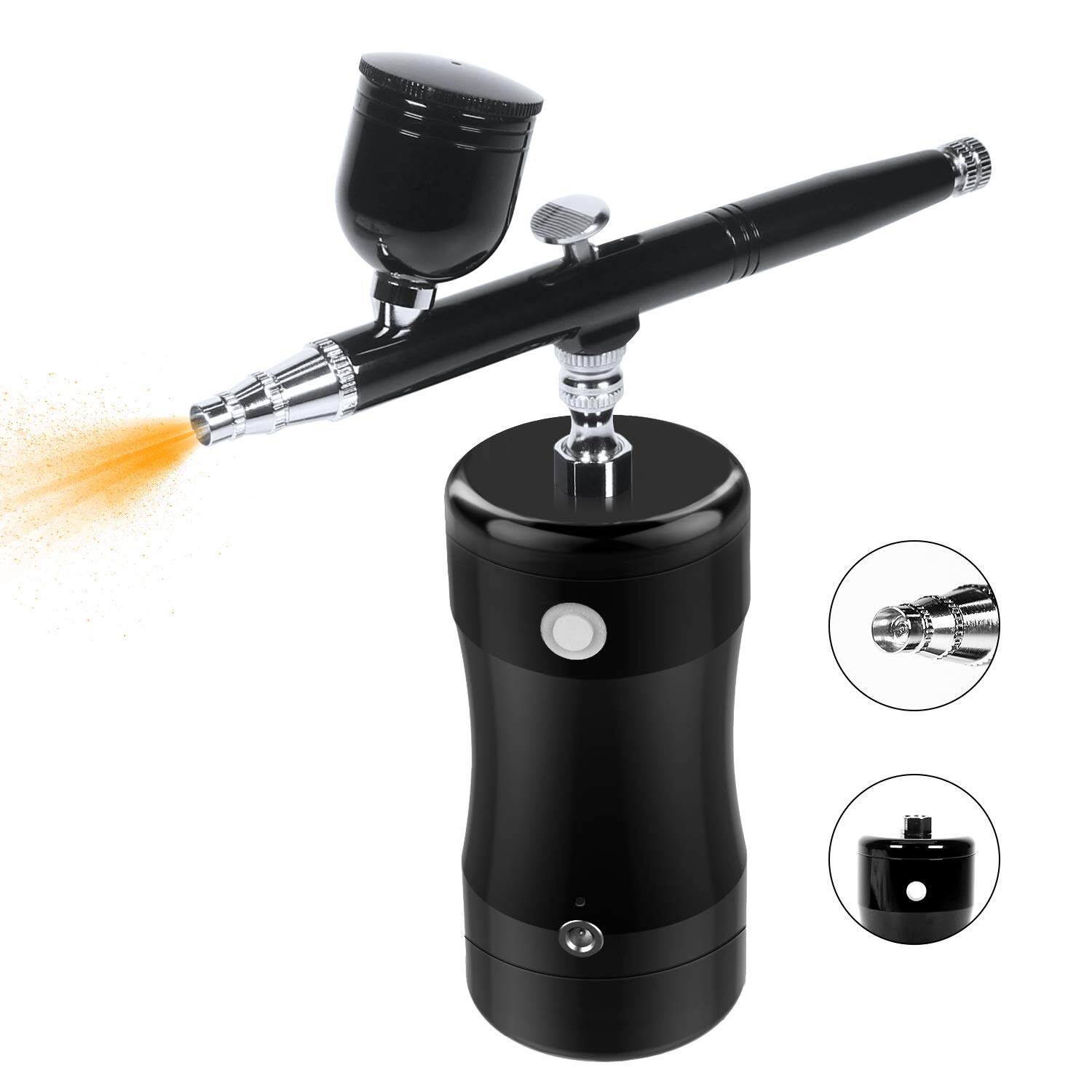 Great-King Auto Airbrush Kit Rechargeable Handheld Dual-Action Mini Air ...