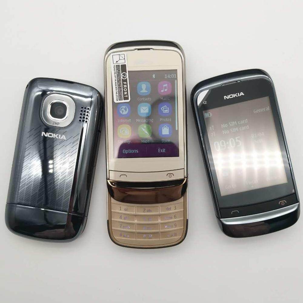 Nokia C2-02 Original Unlocked Single Sim Card 2.6inch 2.0MP FM Radio ...
