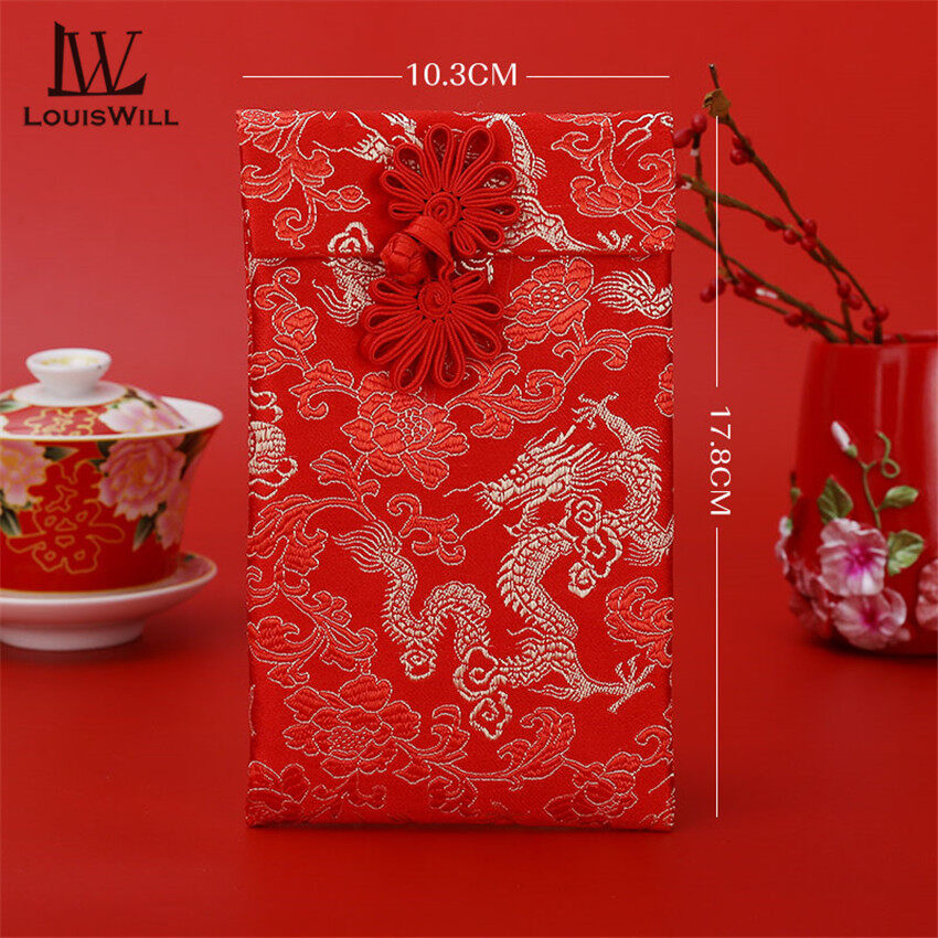 LouisWill Money Packets Red Envelopes Chinese Knot Jade Rings Dragon ...