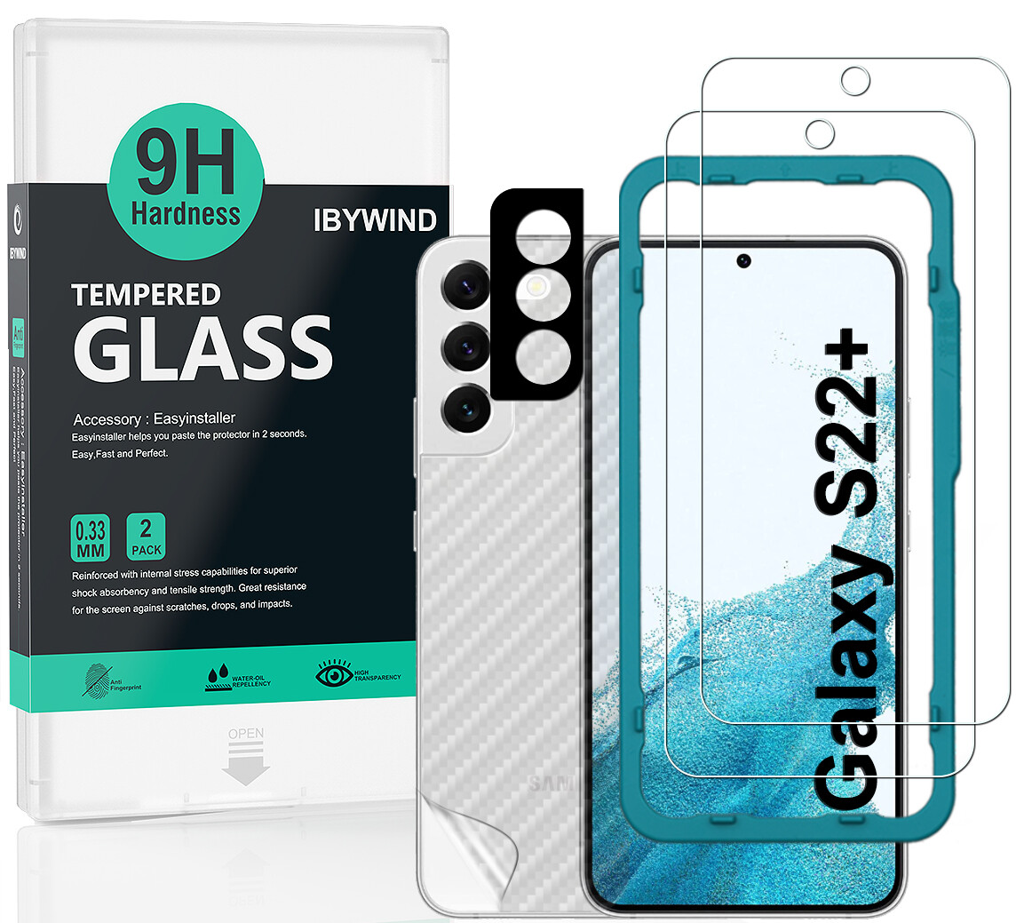 Ibywind Samsung Galaxy S22 Plus 5G [2PCS Pack] Tempered Glass Screen ...