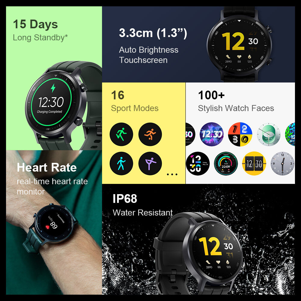 Realme Watch S Smart Watch 16 Sports Modes Fitness Watch Real-time ...
