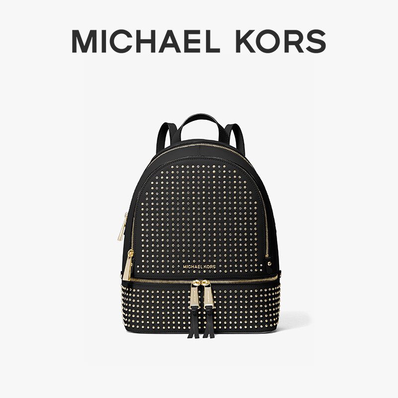 หญิงใหม่ MK Rhea Zip Medium Rivet กระเป๋าเป้สะพายหลังกระเป๋าเป้สะพาย ...