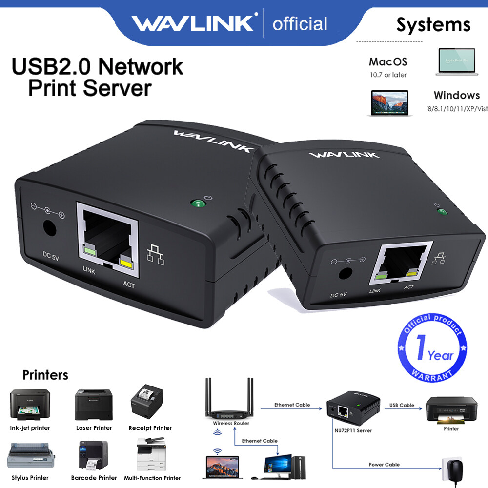 Wavlink USB2 0 Network Print Server LAN Print Share Server For USB