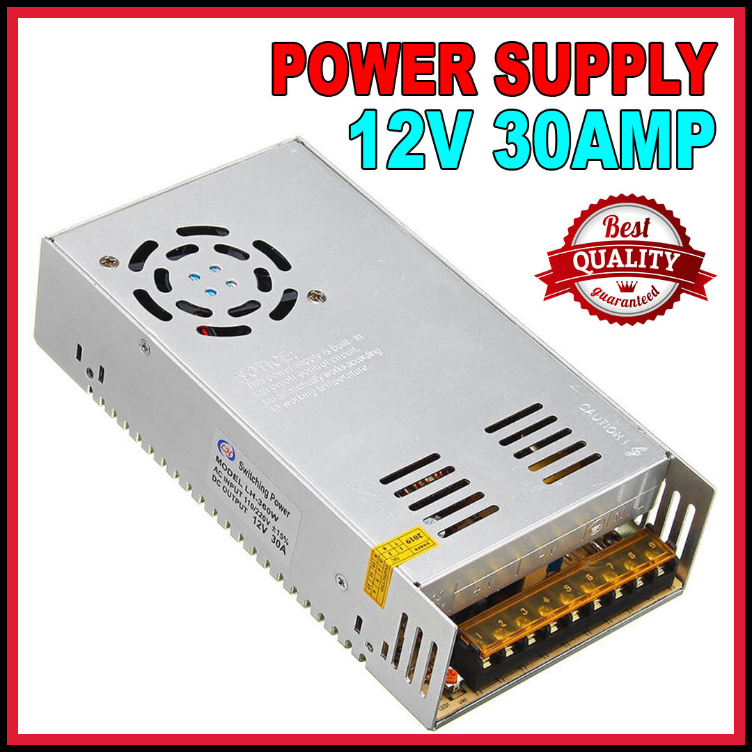 Power Supply DC12V 30A TRANSFORMER AC110V AC220V TO DC12V CONVERTER for ...