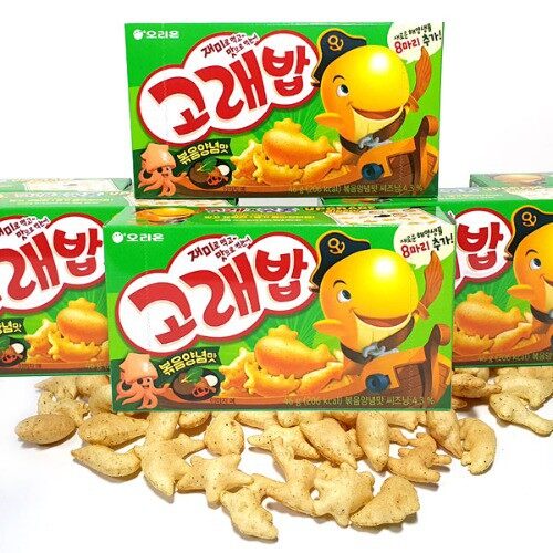 Korea Orion Seafood Shaped Crispy Snack Goraebab 韩国海洋动物造型饼 海洋小鱼饼 46g ...