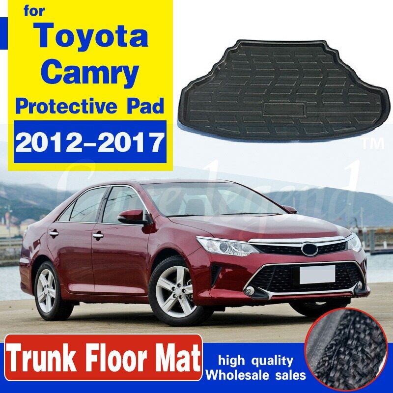 ด้านหลัง Trunk Cargo Mat ถาด Boot Liner พรมชั้นโคลน Kick Protector ...