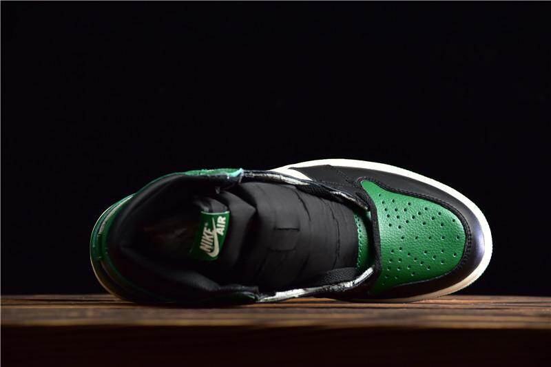 Nike Air Jordan 1 OG Black Toe Joe 1 Black Green Toe 555088-302 Men's ...