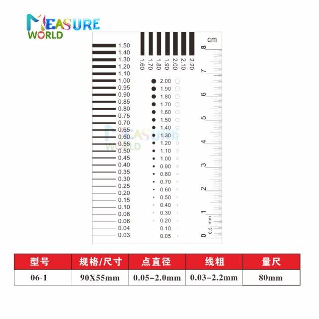 Measuring pass Badge gauge Stain card Point gauge wire gauge ...