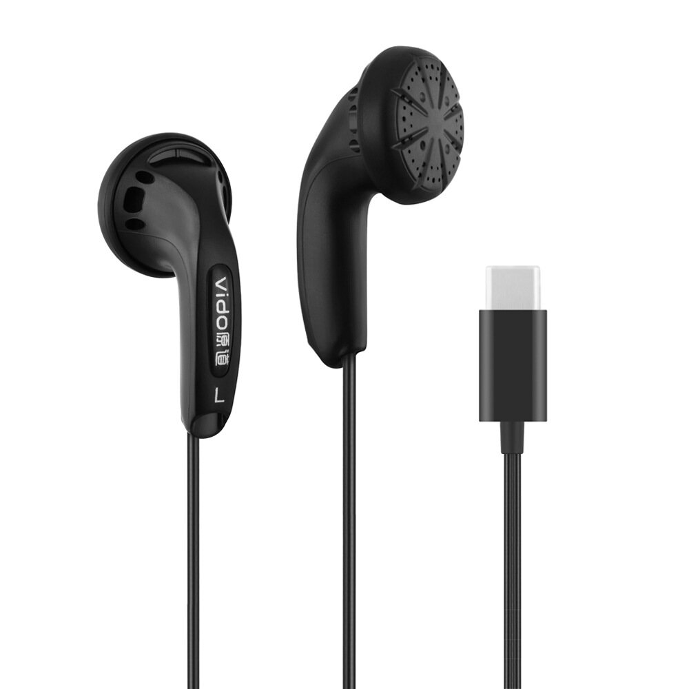 Vido 3.5mm Type-C HIFI Earphone 15.4mm Dynamic Driver Unit Heavy Bass ...