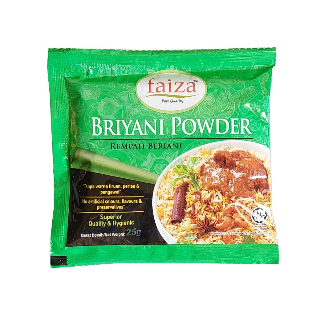 FAIZA Rempah Serbuk Raja Kari ( Curry ) / Kurma / Briyani Powder 25gm ...