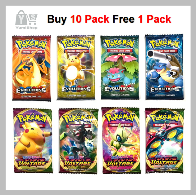 Ready Stock 🇲🇾Pokemon Trading Card Pack ️Buy 10 Free 1 ️ | Lazada
