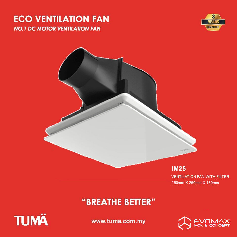 VENTILATION FAN / EXHAUST FAN / TUMA / IM25 | Lazada