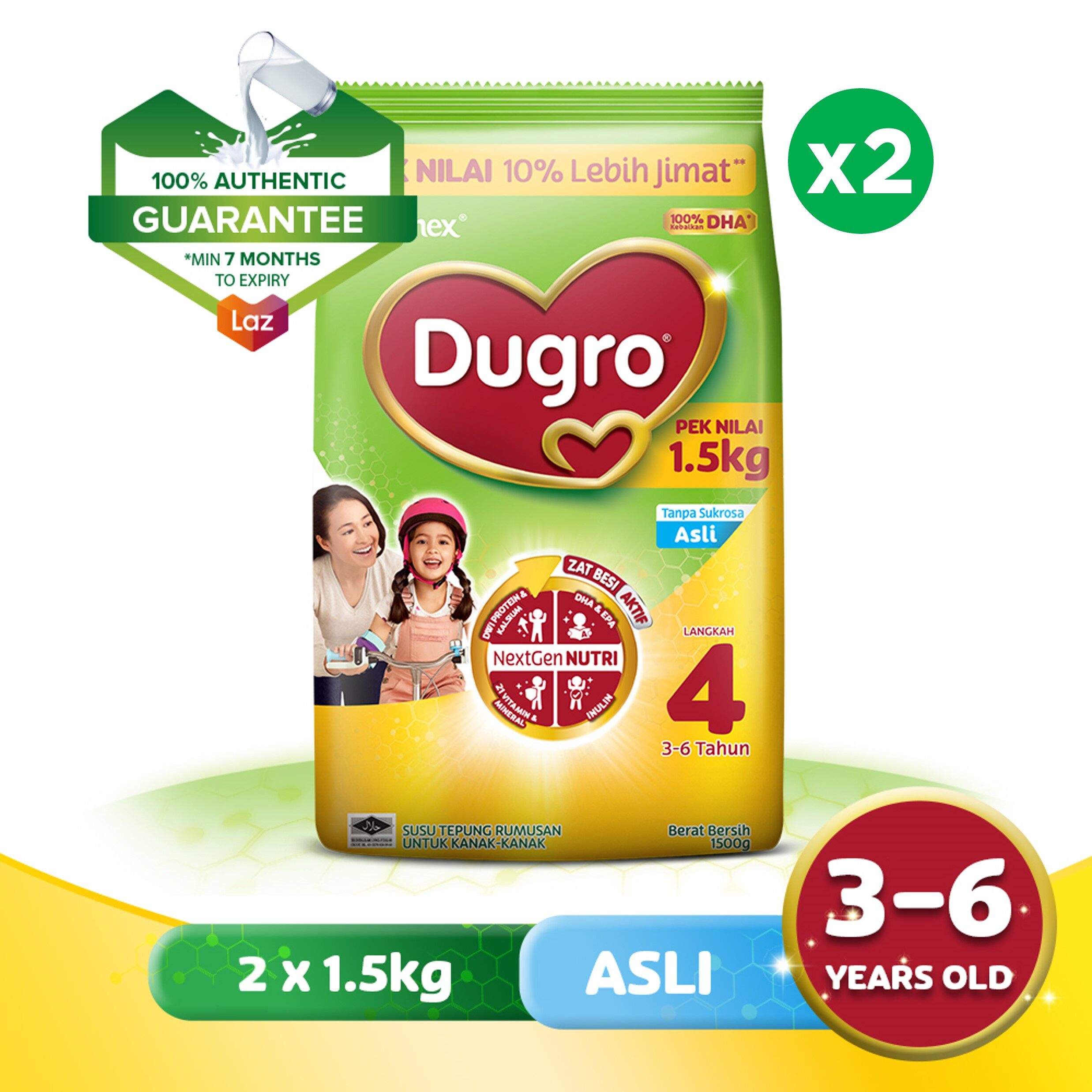 Dumex Dugro Step 4 Original/Asli Growing Up Milk Formula 3 - 6 years 1 ...