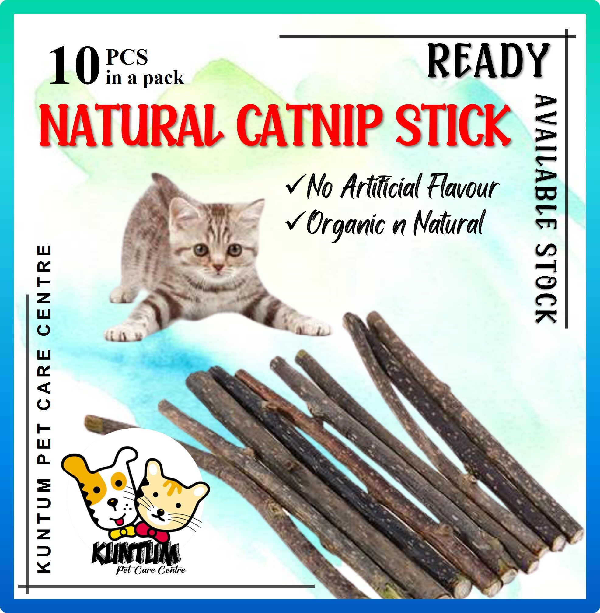 Natural Catnip Natural Stick Emotion Playful Pack - 10 Sticks/Pack | Lazada