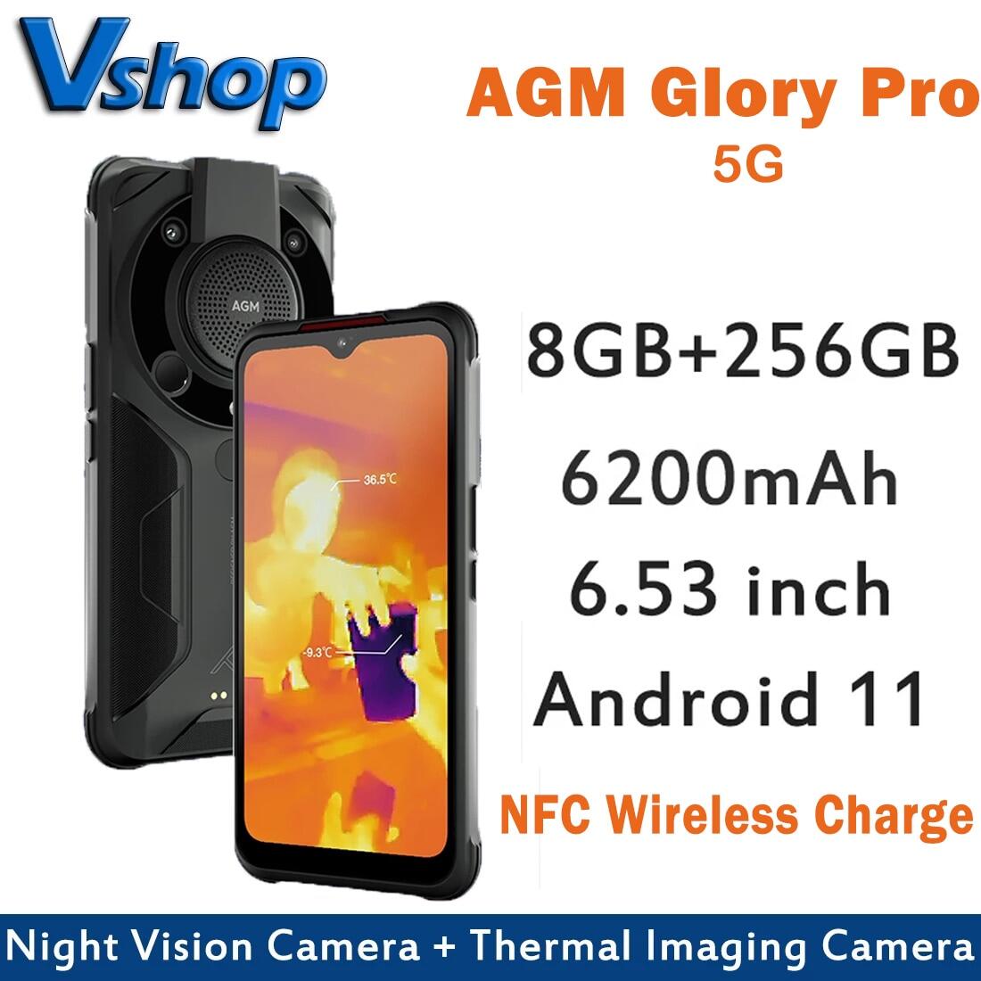 Agm Glory G1 Pro โทรศัพท์มือถือกันน้ำ,กล้องจับความร้อน8GB + 256GB 6200MAh IP68/IP69K สมาร์ทโฟน ...