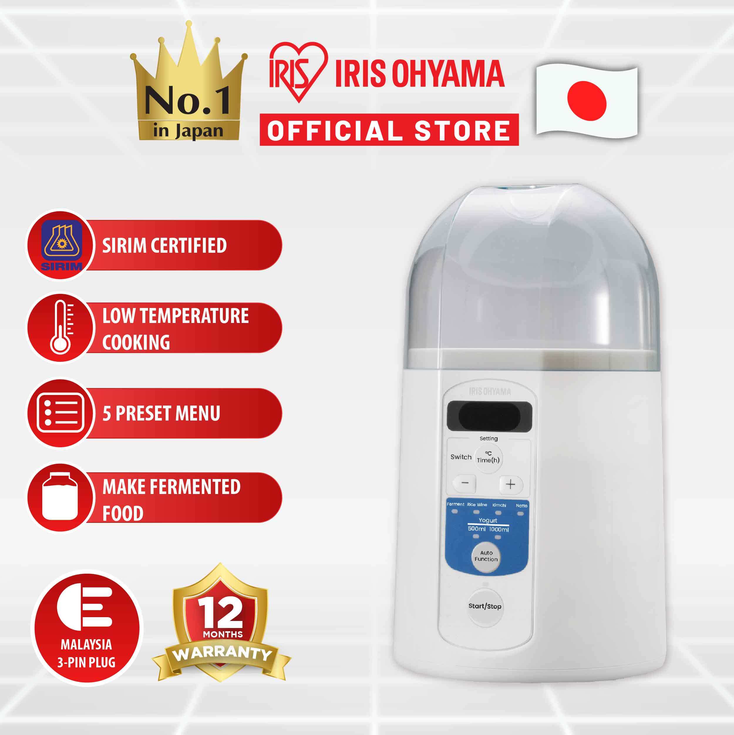 IRIS OHYAMA Yogurt Maker Healthy Yogurt Milk Fermentation Dessert IYM-013 | Lazada