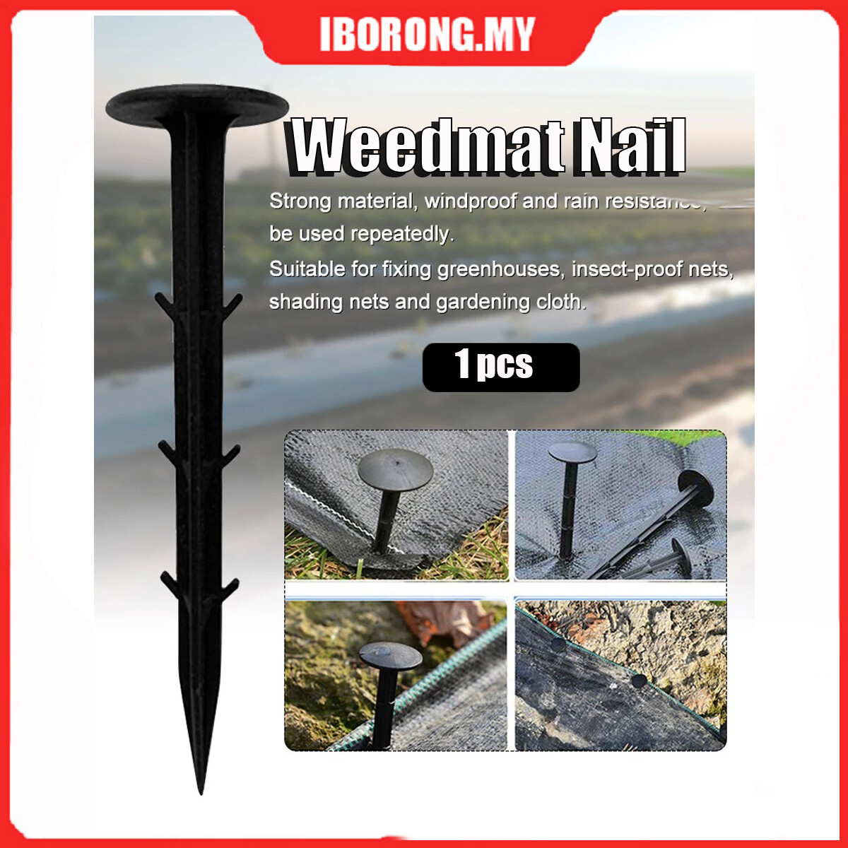 20 CM Weed Mat Nail Weedmat Nail Ground Nail Paku Weedmat Paku Rumput ...