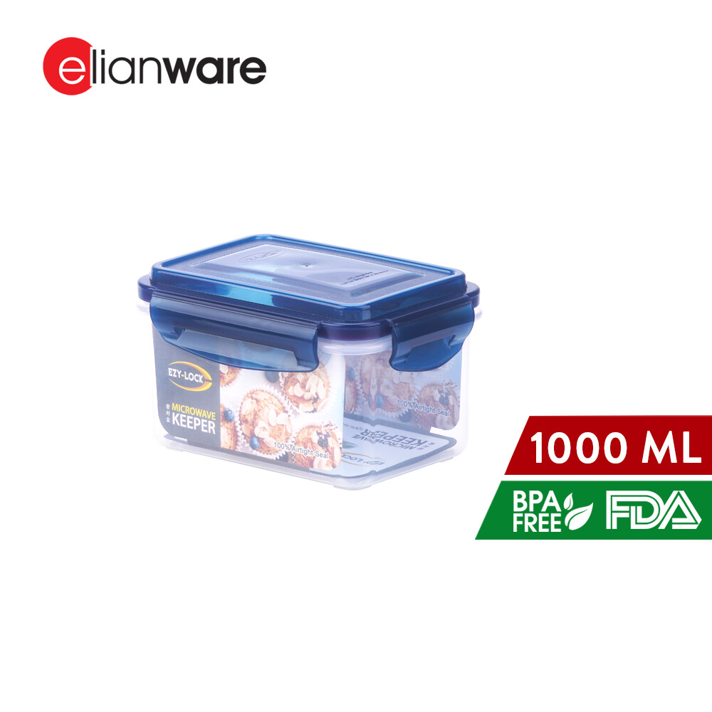 Elianware 1PC/4PCS Ezy-Lock Premium Microwavable Food Container Storage ...