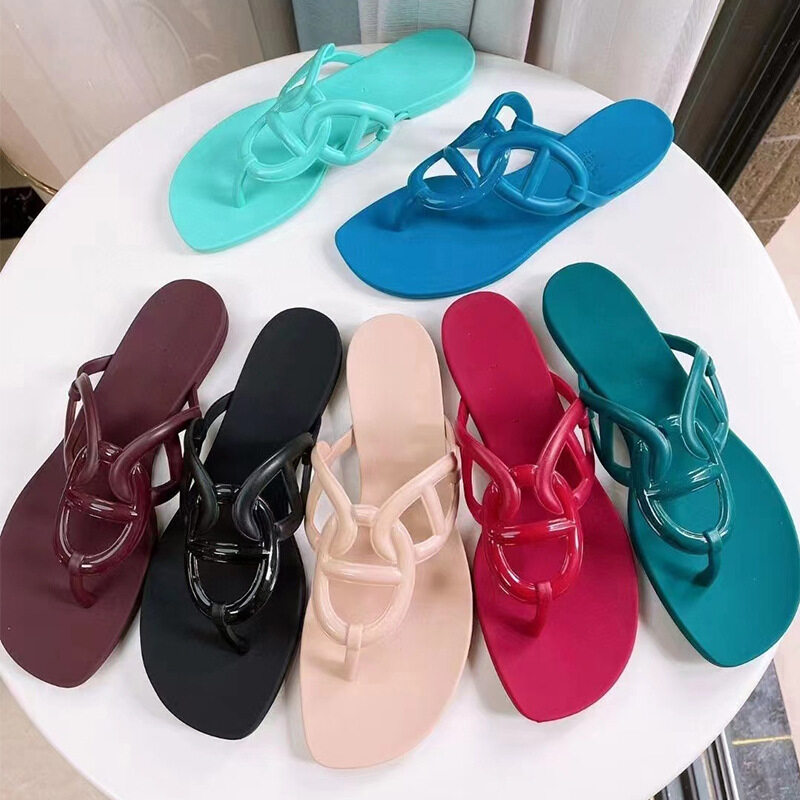 【พร้อมสต็อก】Her-mesOuterwear Female Egerie Sandals 2022 Spring and ...