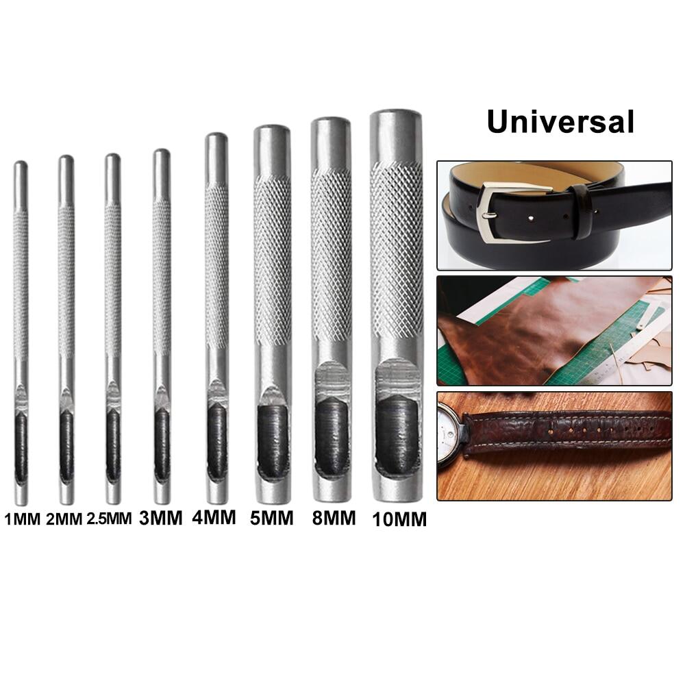 Leather Hollow Hole Puncher Round Carbon Steel DIY Punch Kit Metal ...