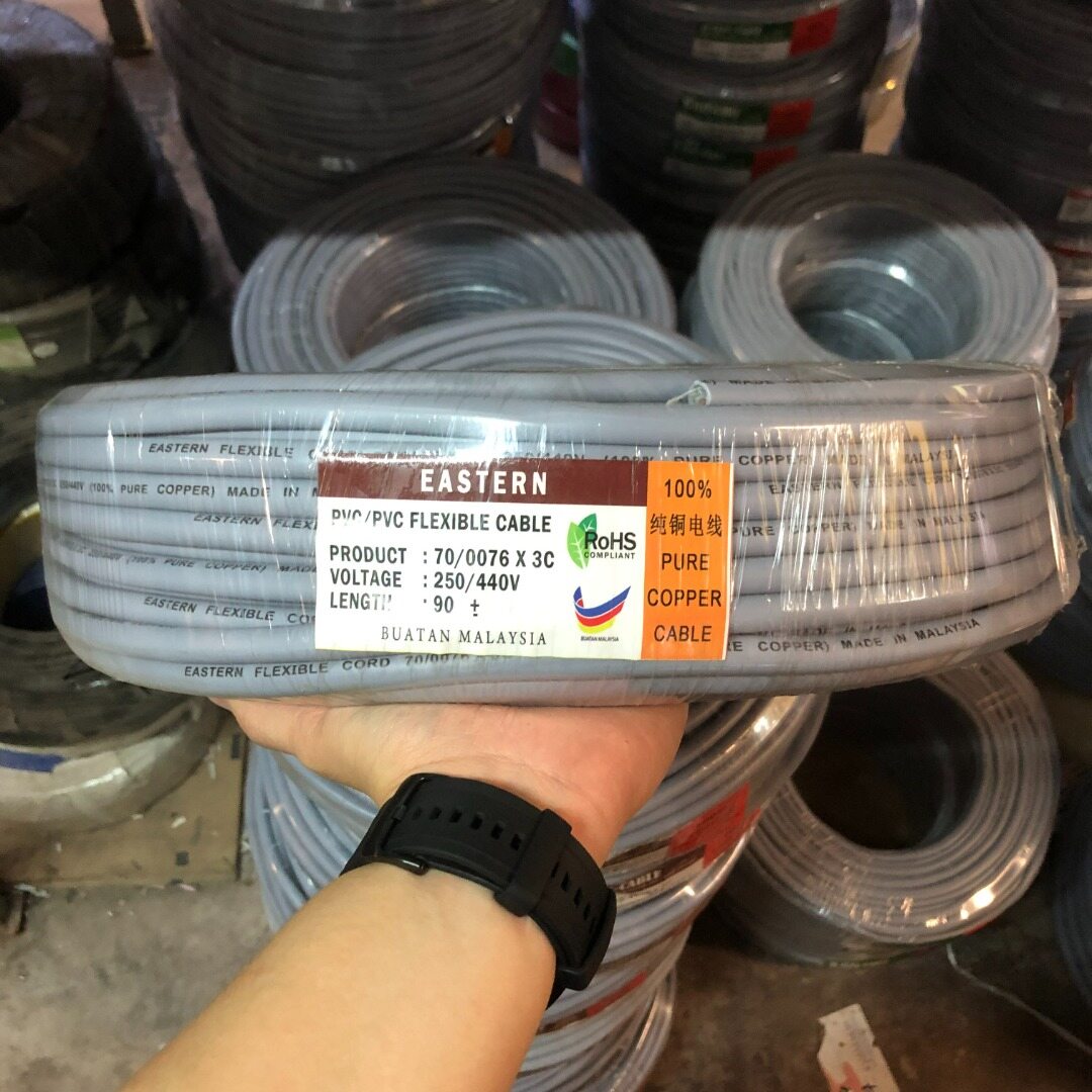 【100% Full Copper】3 Core PVC Flexible Cable 3c x 70/0076, 40/0076, 40/ ...