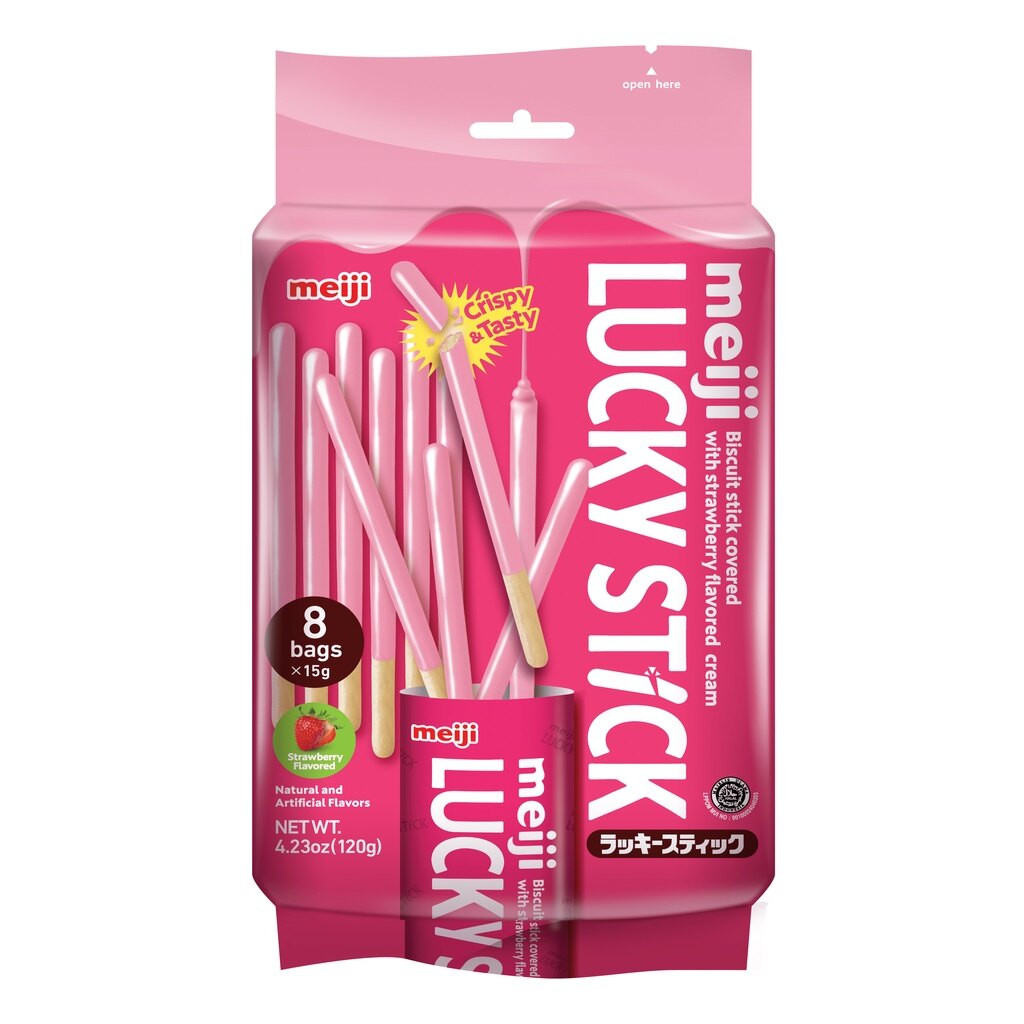 Meiji Lucky Stick Family Pack 120g [Chocolate/Strawberry] | Lazada