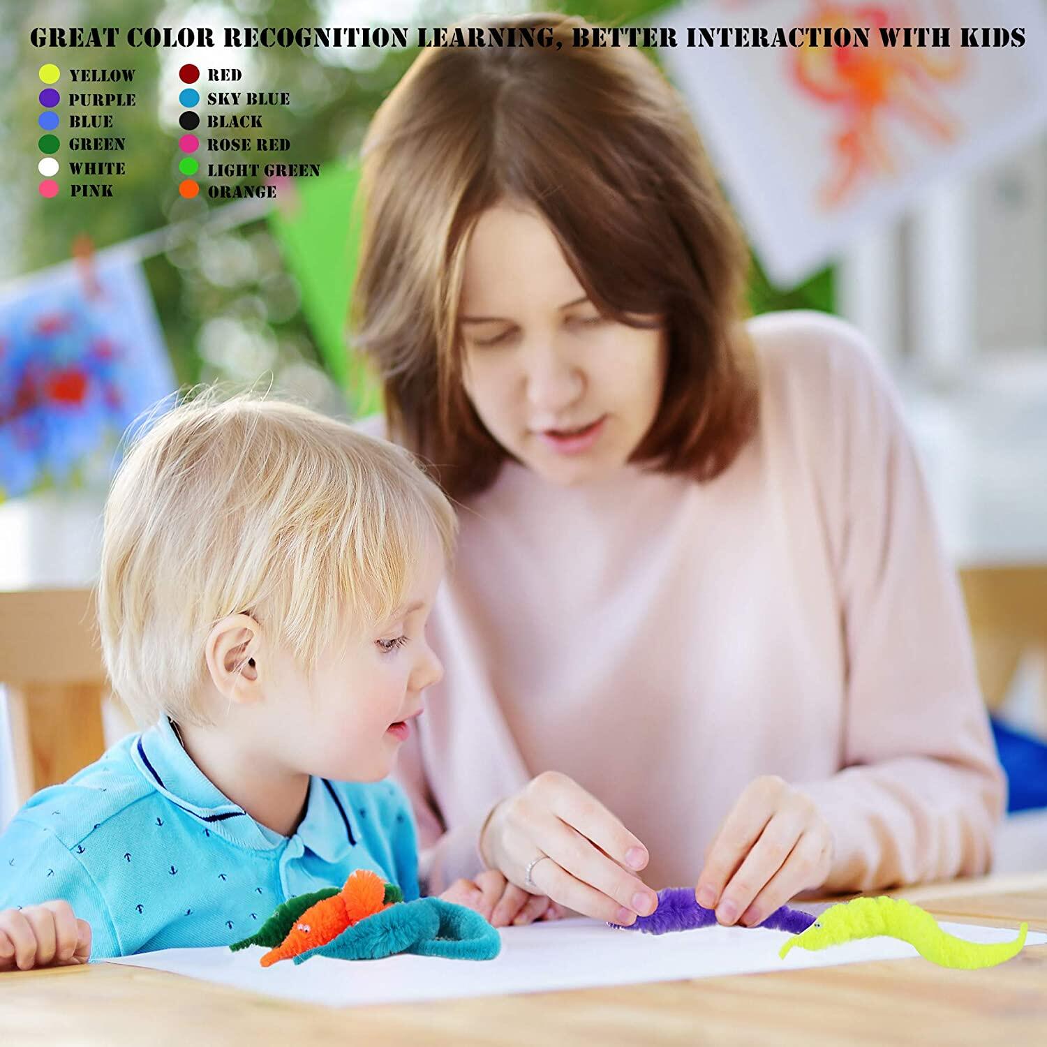 6/12 Pcs Magic Worm Kit ของเล่นแมว Wiggly Fuzzy Worms พร้อม Invisible ...