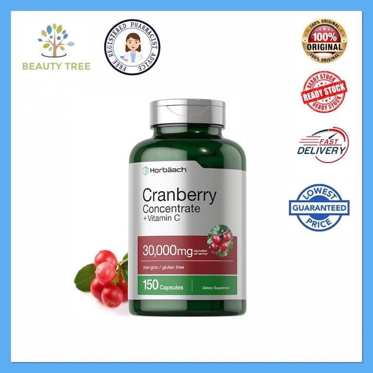 Horbaach Cranberry Concentrate + Vitamin C 150 Capsules | Lazada