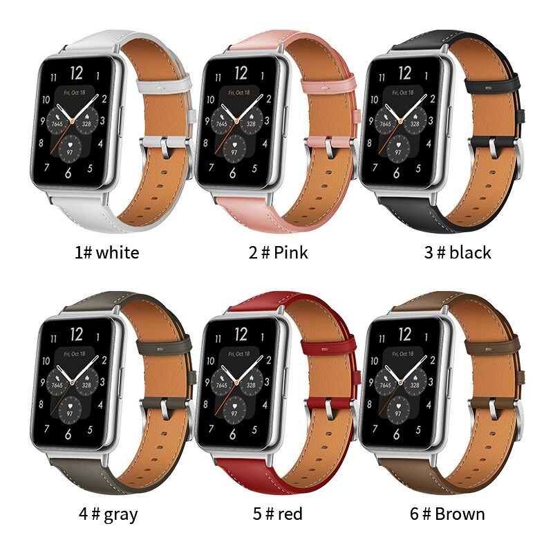[YP] สายหนังแท้สำหรับ Huawei Watch Fit 2 Band อุปกรณ์เสริมสมาร์ทนาฬิกา ...