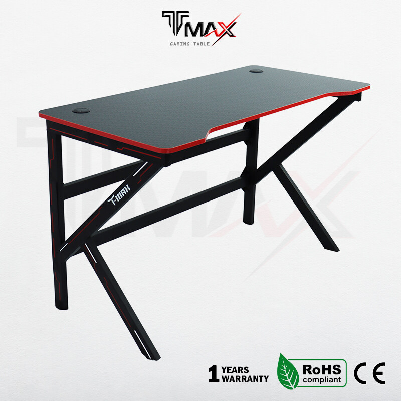 TMAX K-shaped L120cm Gaming Table Gaming Desk Modern Style [ 1 YEARS ...