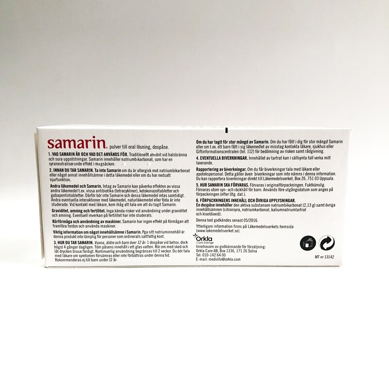 จุด Swedish ต้นฉบับ Samarin ผลไม้เกลือ36แพ็คเก็ตขนาดเล็กเพื่อบรรเทา ...