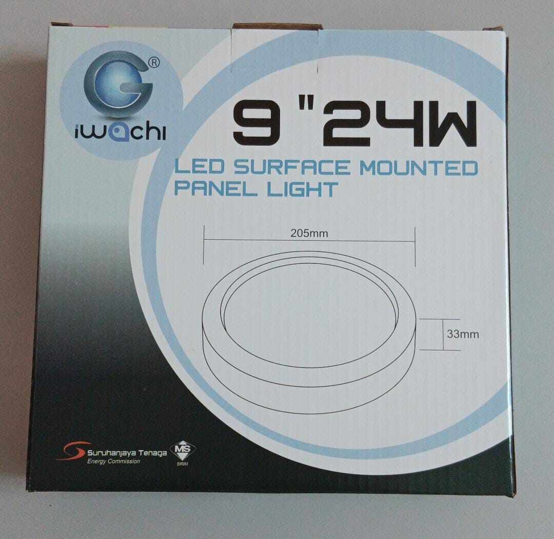 IWACHI ( 7"/9”/12") SURFACE MOUNTED PANEL LED Downlight with Sirim ...