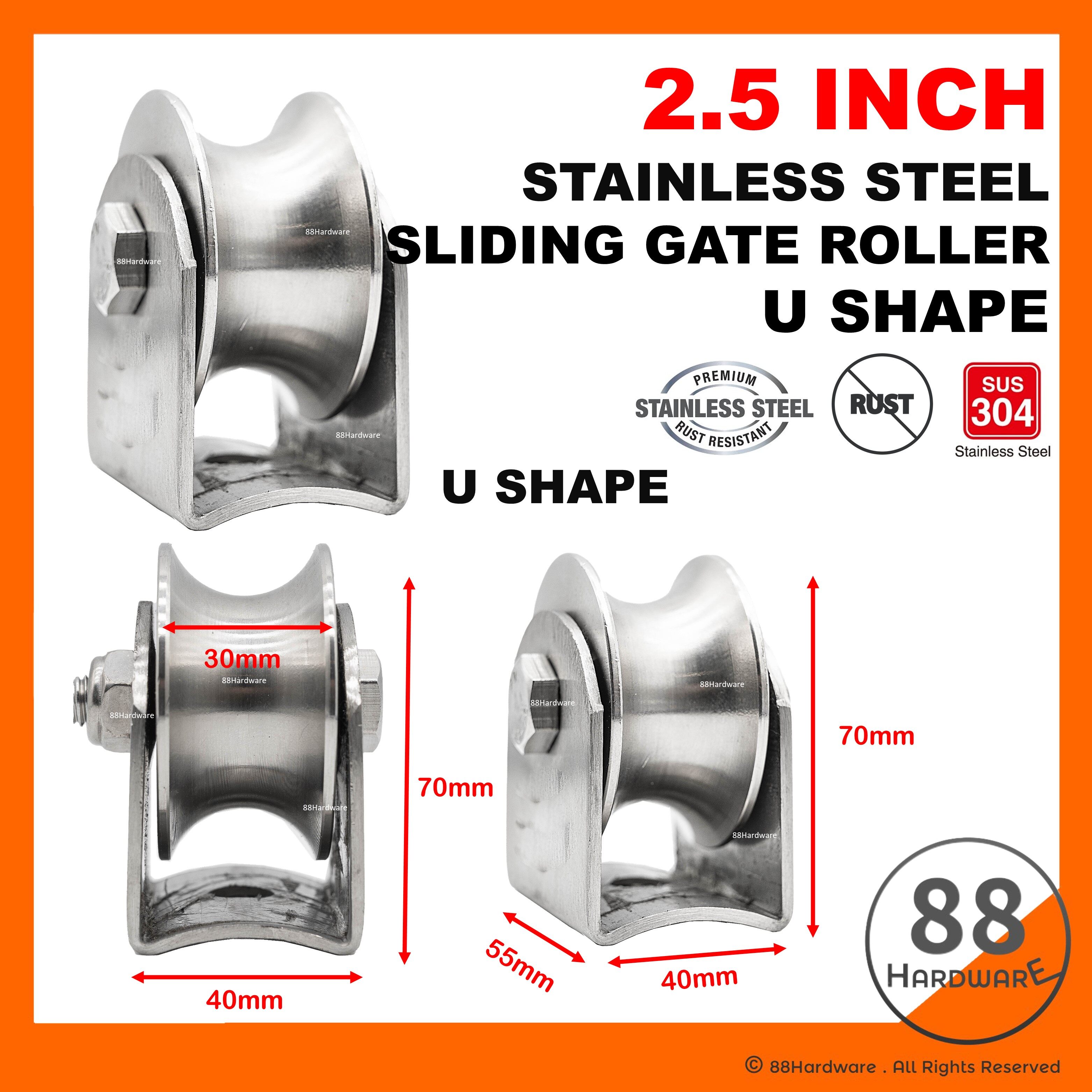 2.5" SUS304 auto gate roller wheel / gate bearing / sliding gate roller ...