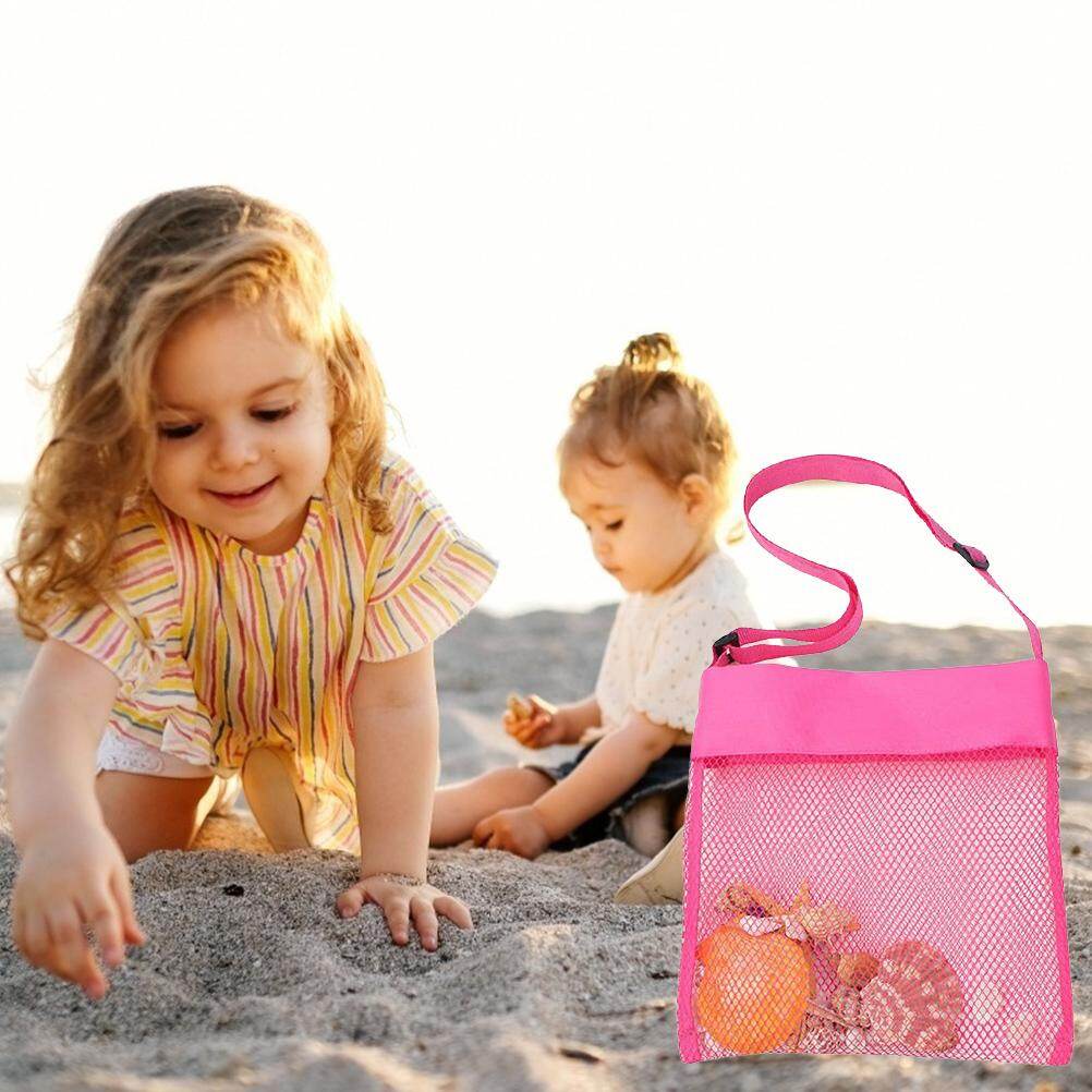 Colorful Mesh Beach Bags for Kids Portable Sand Away Beach Treasures ...