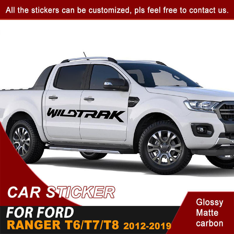 For Ford Ranger 2012-2019 Car Decals Side Door Wildtrak Letters Graphic ...
